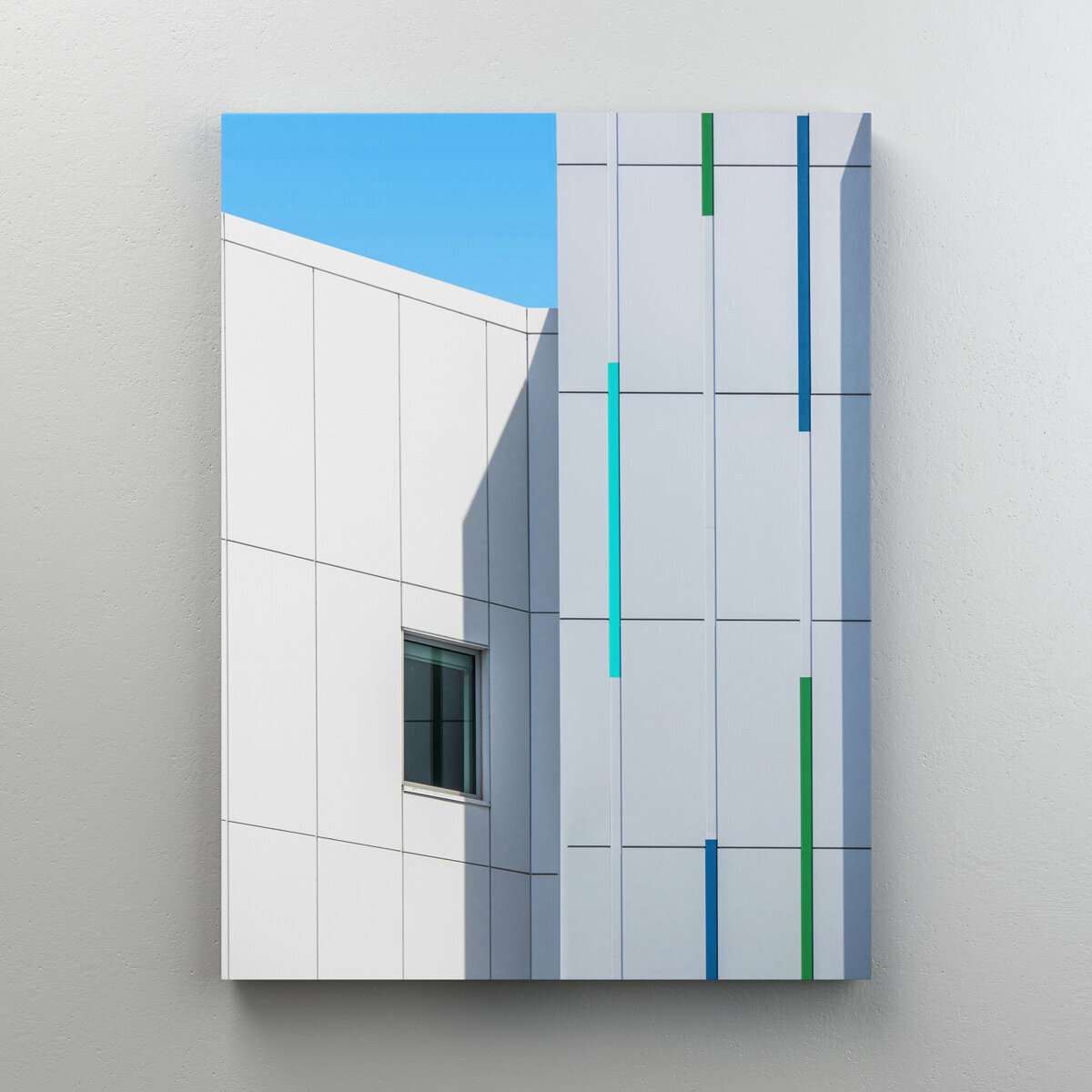 Интерьерная картина на холсте "Архитектура - белое здание" архитектура, размер 22x30 см