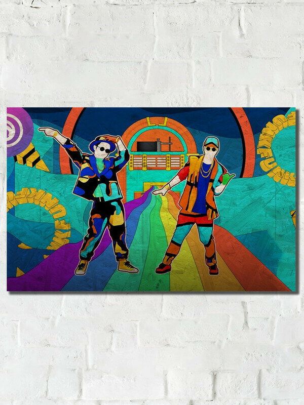 Картина интерьерная на рельефной доске, размер 47х30, материал ОСП игра Just Dance 2022 - 11104 Г