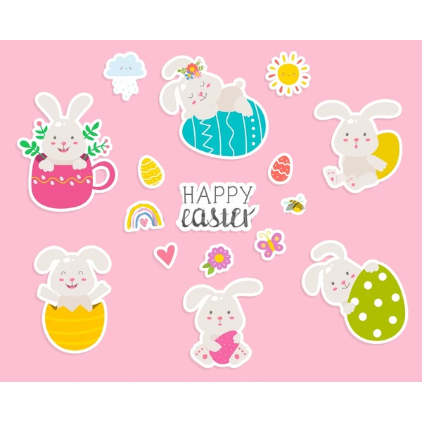 Наклейки стикеры Зайчик