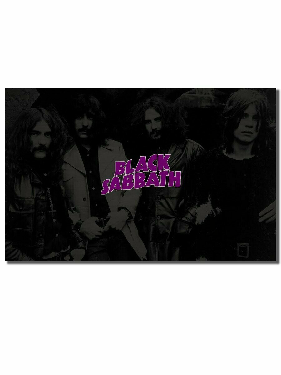 Картина интерьерная на дереве, рисунок музыка black sabbath блэк саббат - 5269 Г