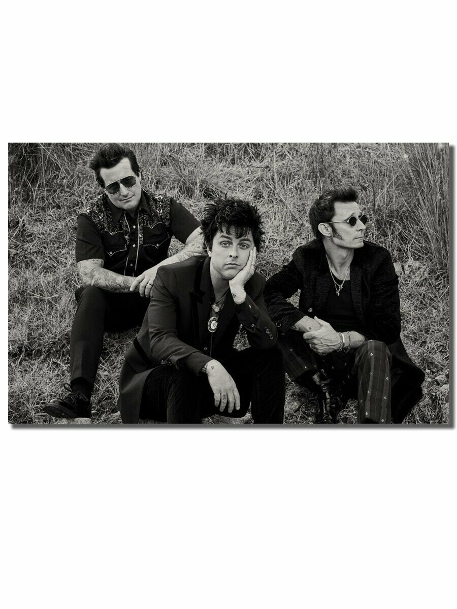 Картина интерьерная на дереве, рисунок музыка green day грин дэй - 5262 Г