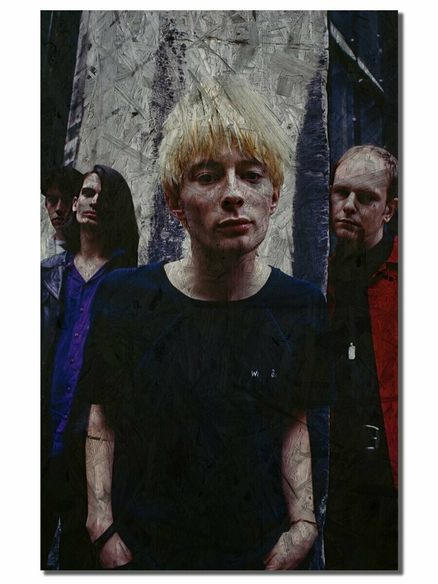 Картина интерьерная на рельефной доске, рисунок музыка radiohead радиохед, том йорк - 5343 В