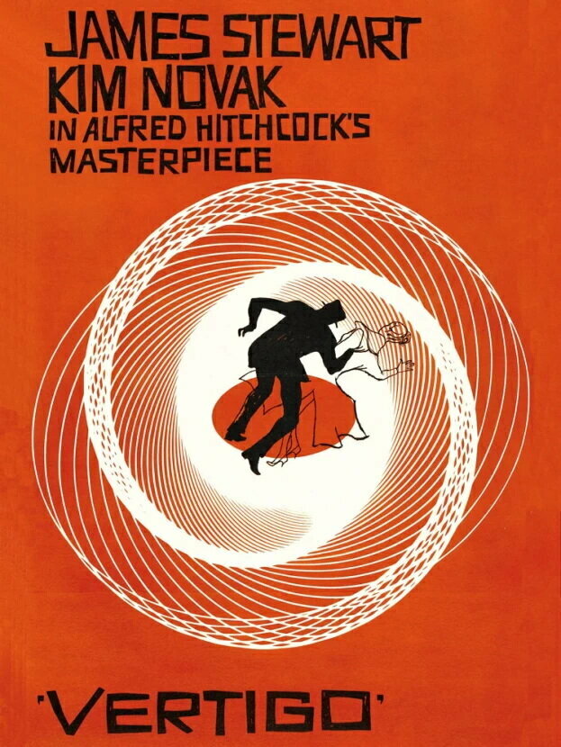Плакат, постер Vertigo, Головокружение на холсте, размер 30х42см