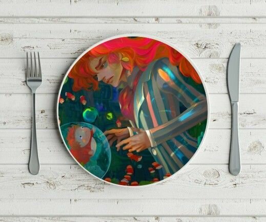 Тарелка Рыбка Поньо на Утёсе №1