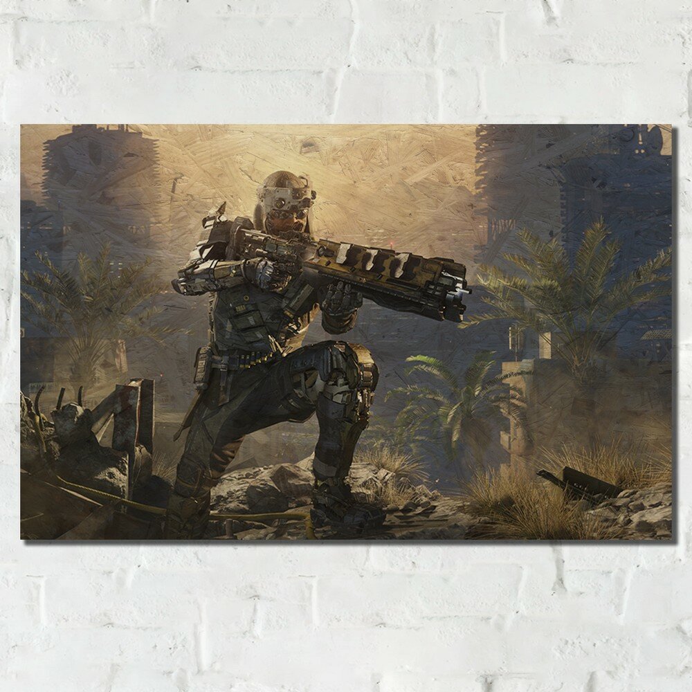 Картина интерьерная на рельефной доске ОСП Игры Call Of Duty Black Ops 3 - 15066