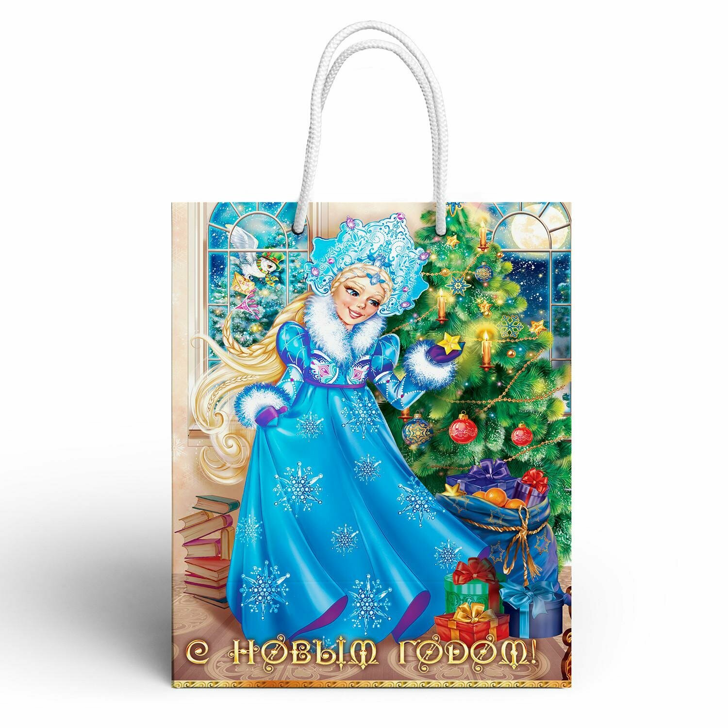 ND Play Пакет подарочный "Дед Мороз и Снегурочка - 2", 250х350х100 мм