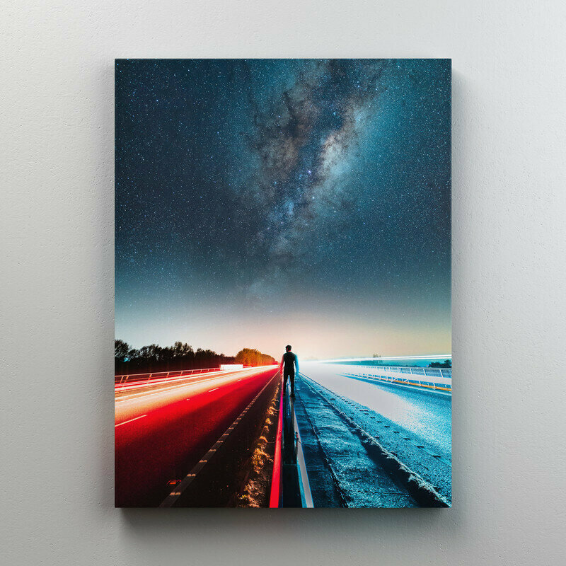 Интерьерная картина на холсте "Красивая дорога", размер 22x30 см