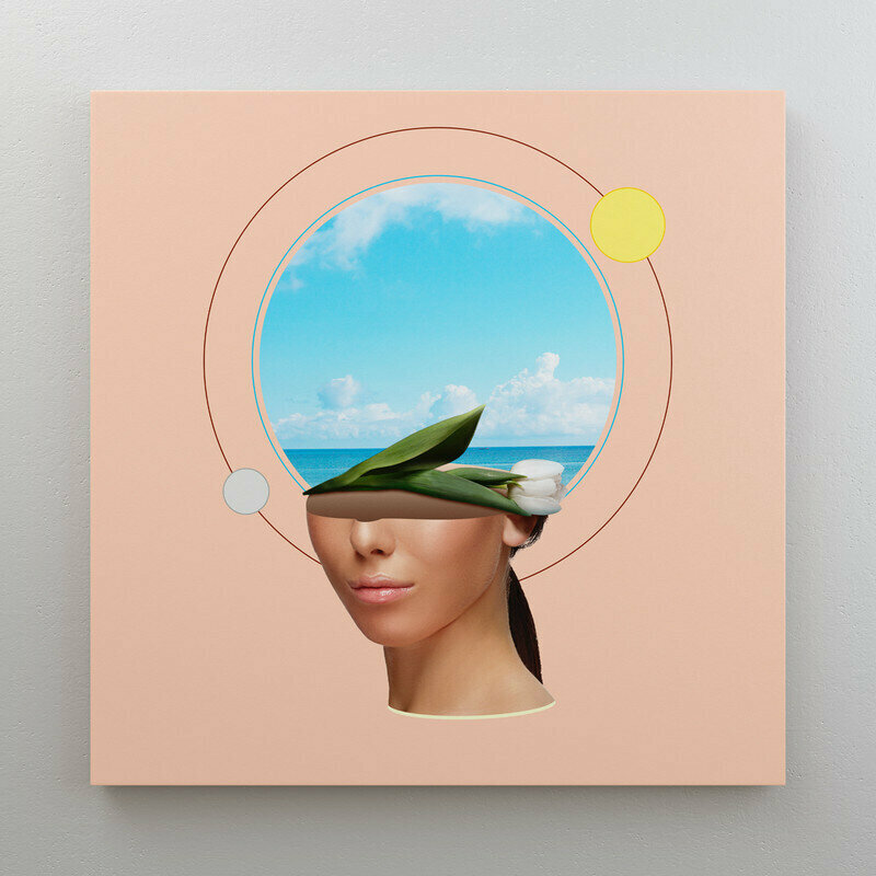 Интерьерная картина на холсте "Сюрреализм - мечты об отпуске" размер 45x45 см
