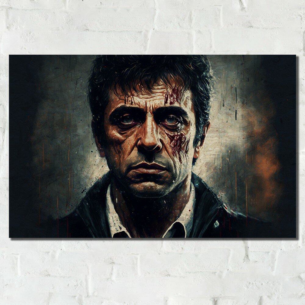 Картина интерьерная на рельефной доске ОСП Фильм Лицо со шрамом 1546. png - 17046