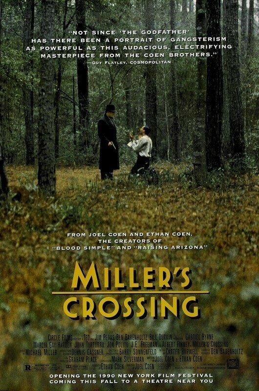 Плакат, постер Перекресток Миллера (Millers Crossing), Джоэл Коэн, Итан Коэн на холсте, размер 42х60см