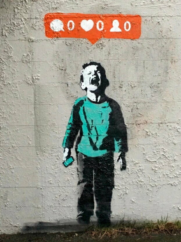 Плакат, постер Banksy на холсте, размер 60х84см