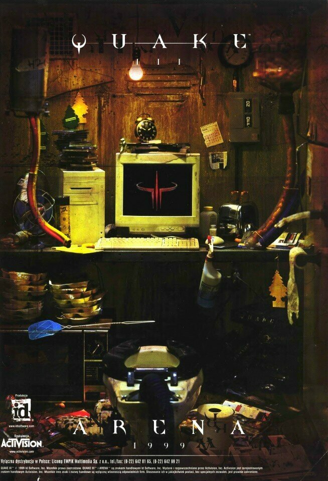 Плакат, постер Quake, Квейк на бумаге, размер 42х60см