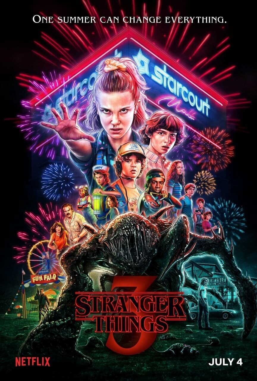 Плакат, постер Очень странные дела (Stranger Things, с 2016г) на холсте, размер 21х30см
