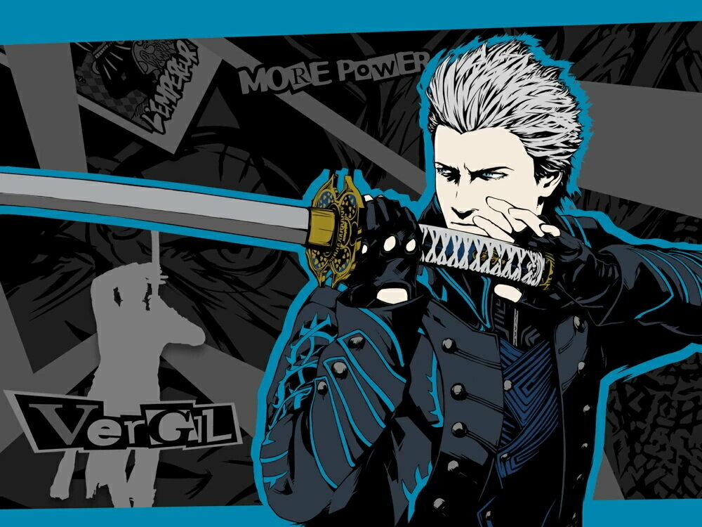 Плакат, постер Devil May Cry-Vergil на бумаге, размер 21х30см