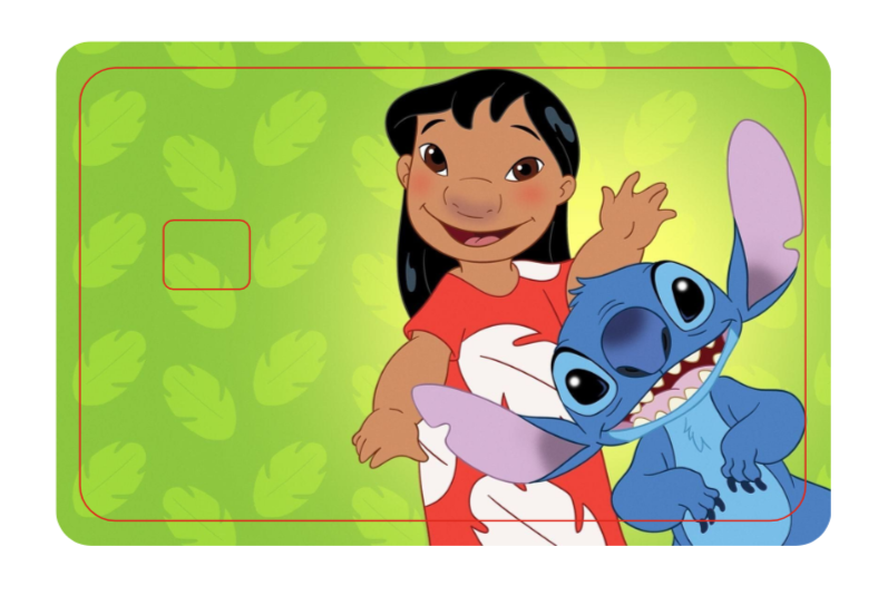 Наклейка на банковскую карту, стикер на карту, маленький чип, мемы, приколы, комиксы, стильная наклейка мемы, Лило и Стич