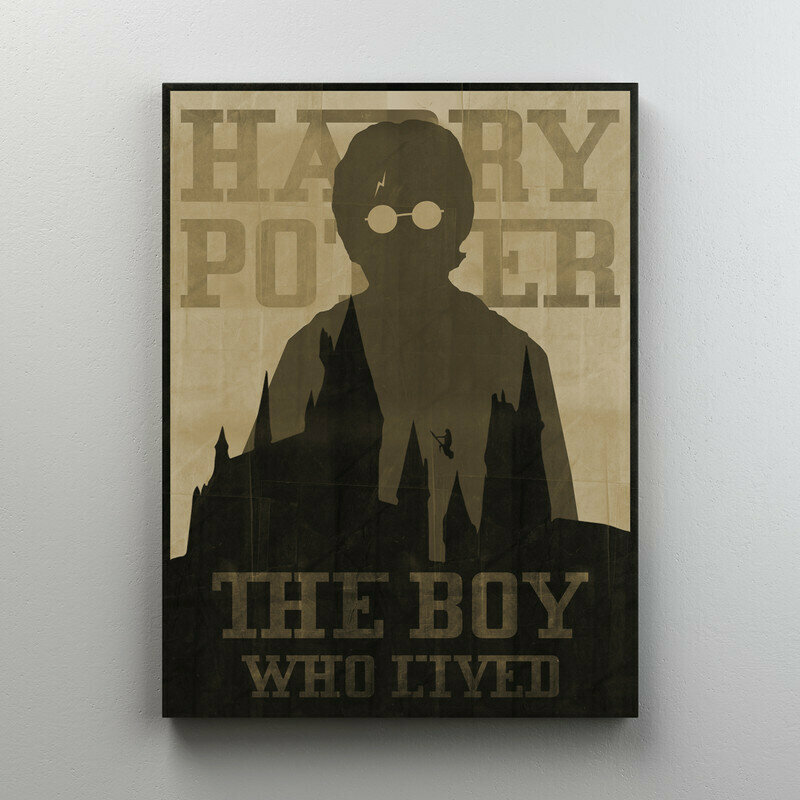 Интерьерная картина на холсте "Гарри Поттер - Хогвартс" размер 22x30 см