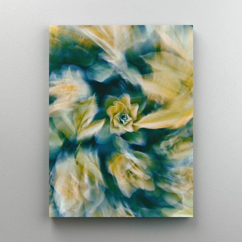 Интерьерная картина на холсте "Абстракция - каменная роза цветок" размер 30x40 см