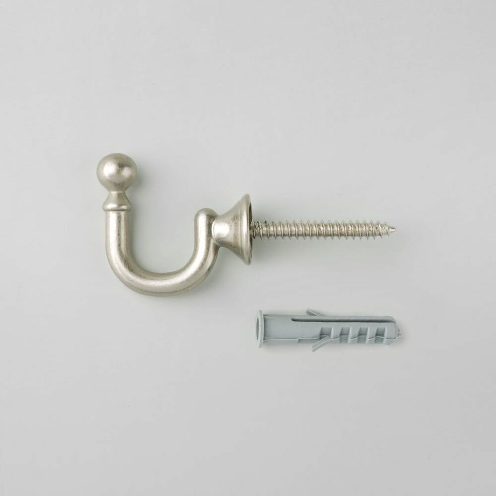 Крючок винтовой 45 мм OLEXDECO 1 шт. Хром матовый