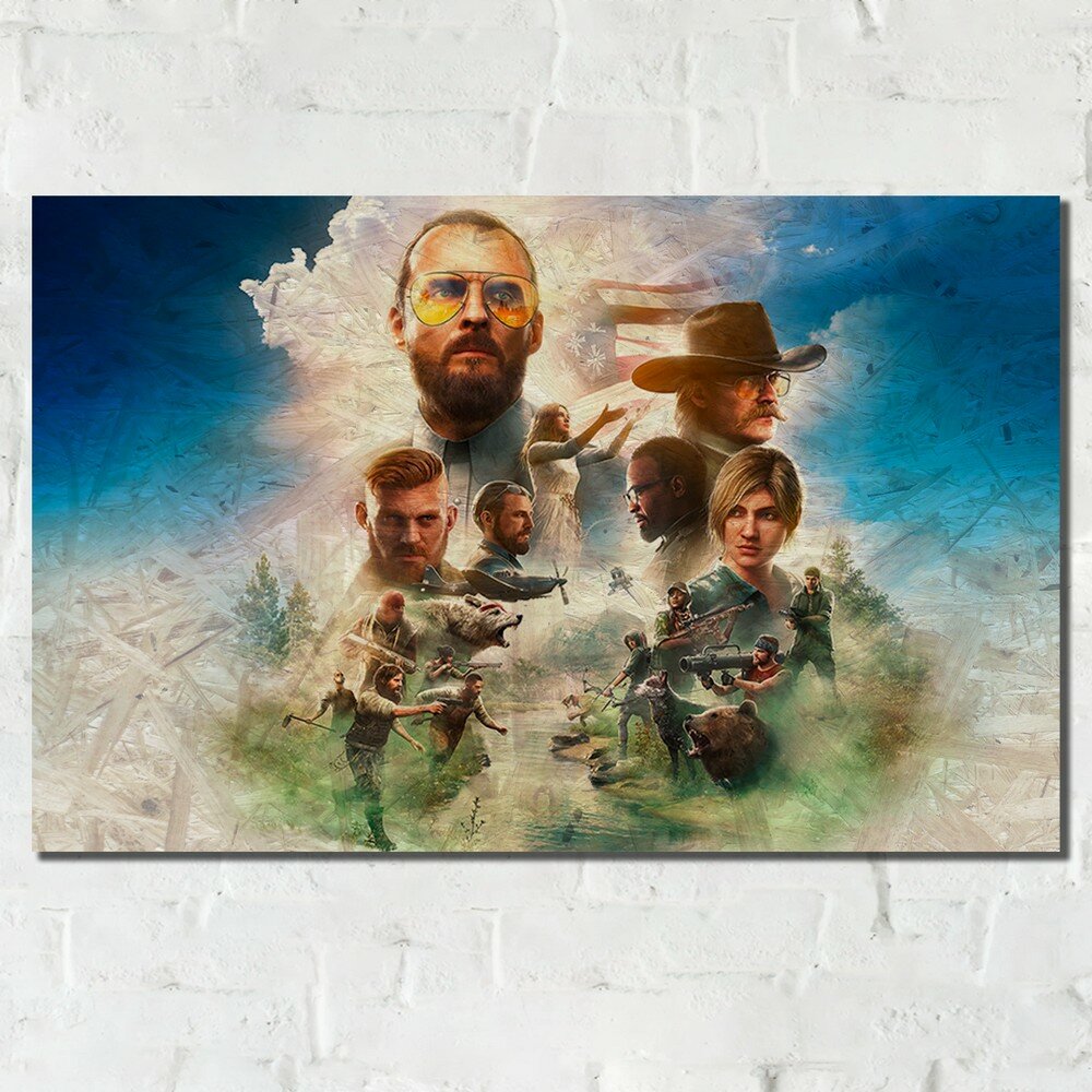 Картина интерьерная на рельефной доске ОСП Игры Far Cry 5 - 14196