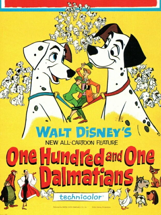 Плакат, постер 101 Dalmatians, Далматинец на холсте, размер 30х42см