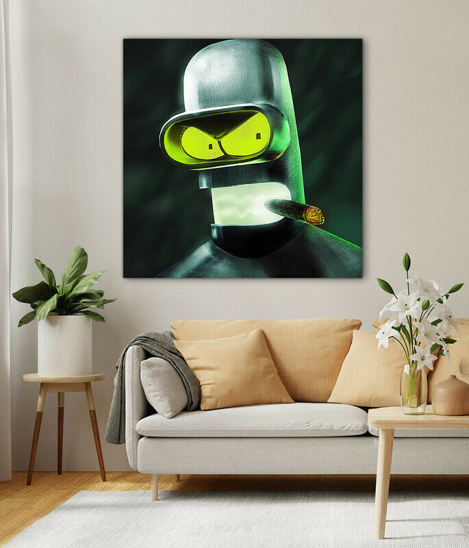 Интерьерная картина на холсте "Бендер Родригес - арт" размер 60x60 см