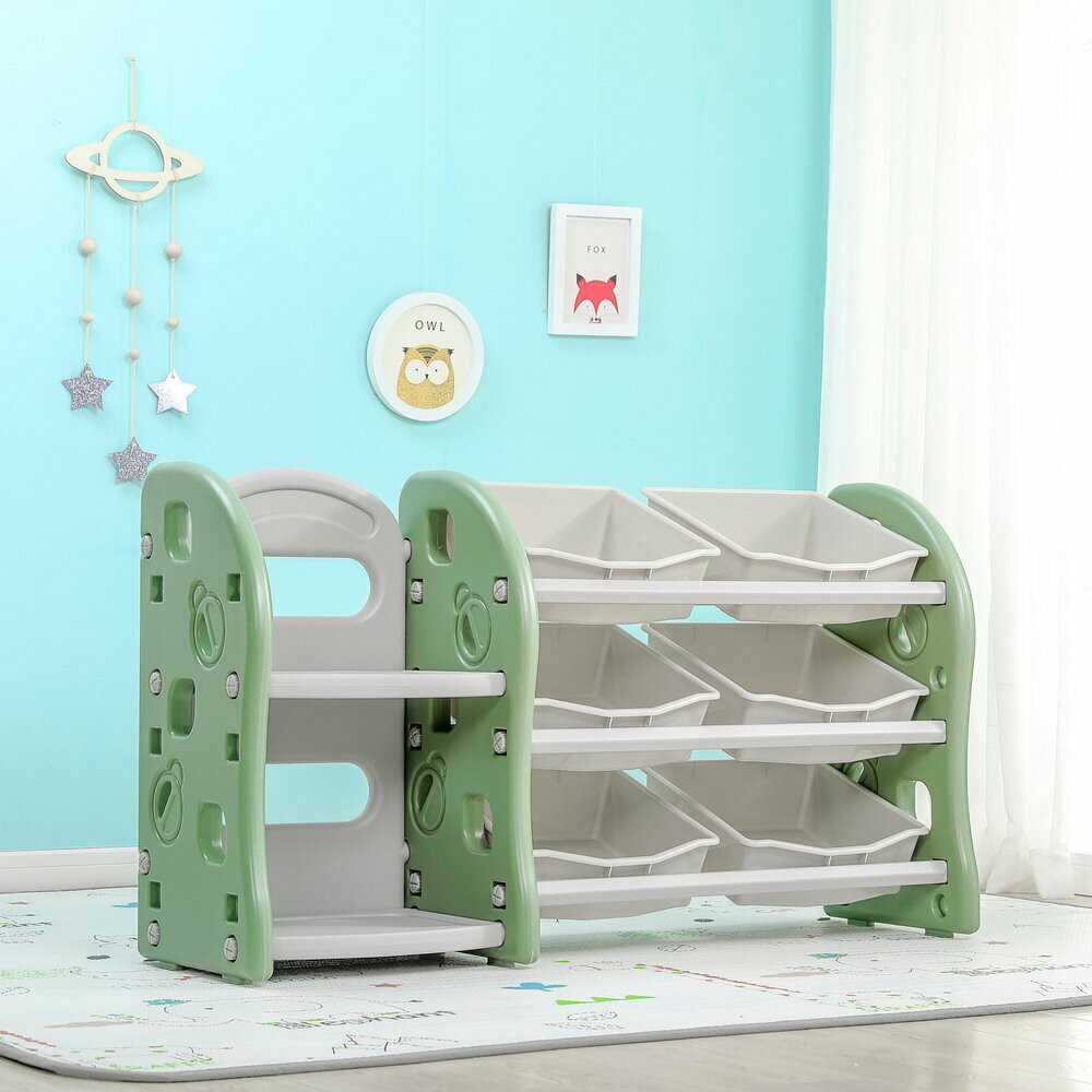 Стеллаж для игрушек Pituso с ящиками и приставкой