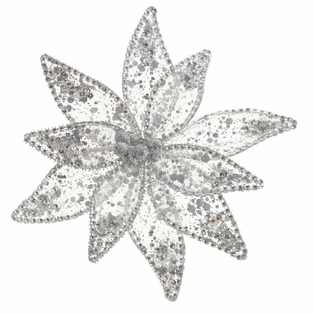 Цветок исскуственный Пуансетия, 24х24х12,5 см KSM-791126