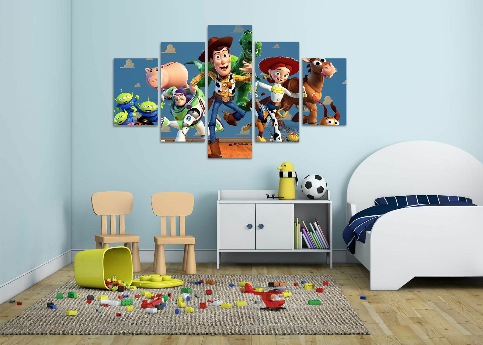 Модульная картина в детскую История игрушек 140х80