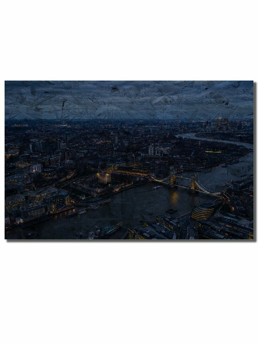 Картина интерьерная на рельефной доске, рисунок Достопримечательности - 4648 Г