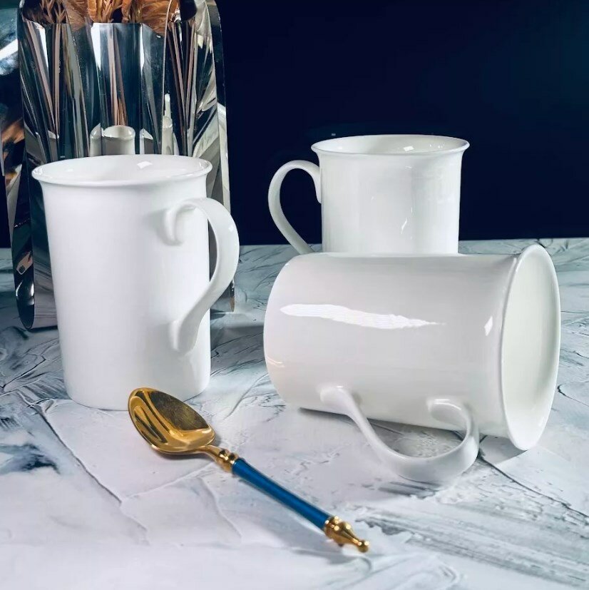 Набор из 6 кружек 400мл ATLANT Костяной фарфор 205-620 118-205-620