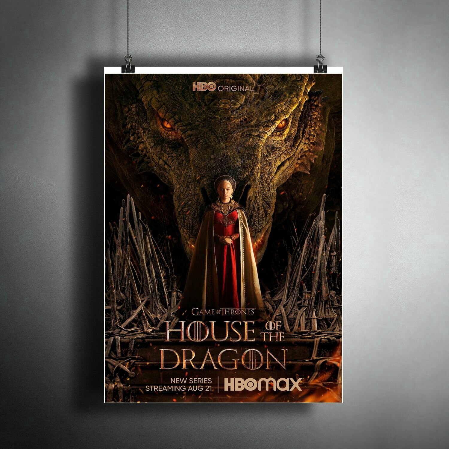 Постер для интерьера: Сериал "Дом Дракона" /A3 (297x420 мм)