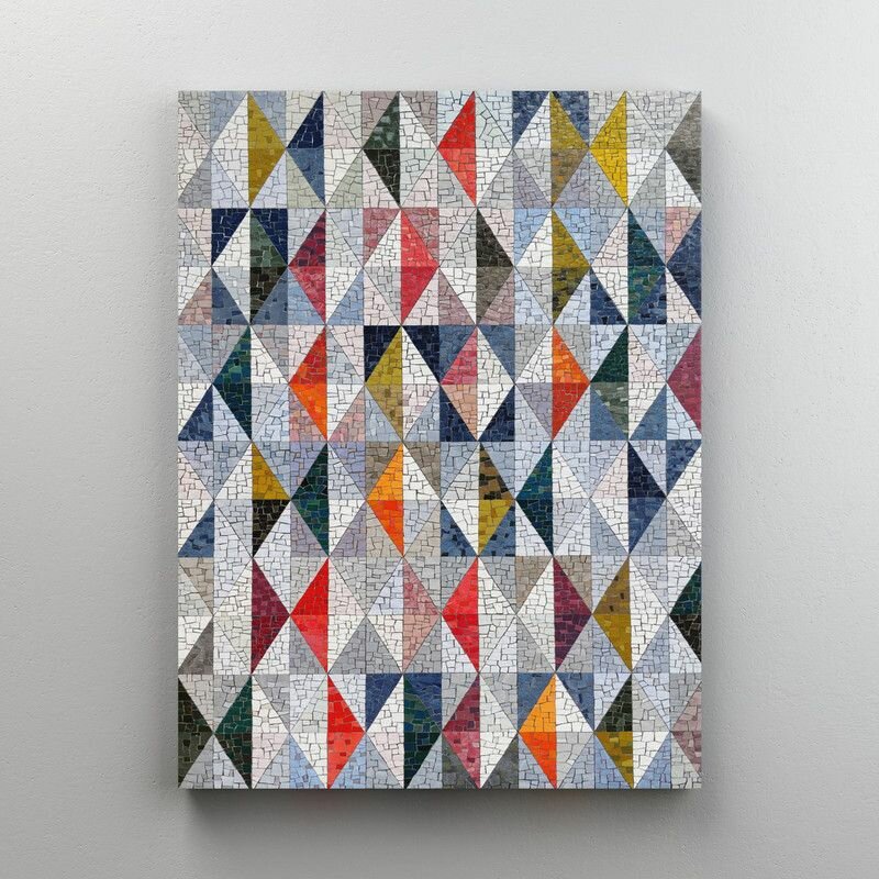 Интерьерная картина на холсте "Мозаика - геометрическая абстракция" размер 22x30 см