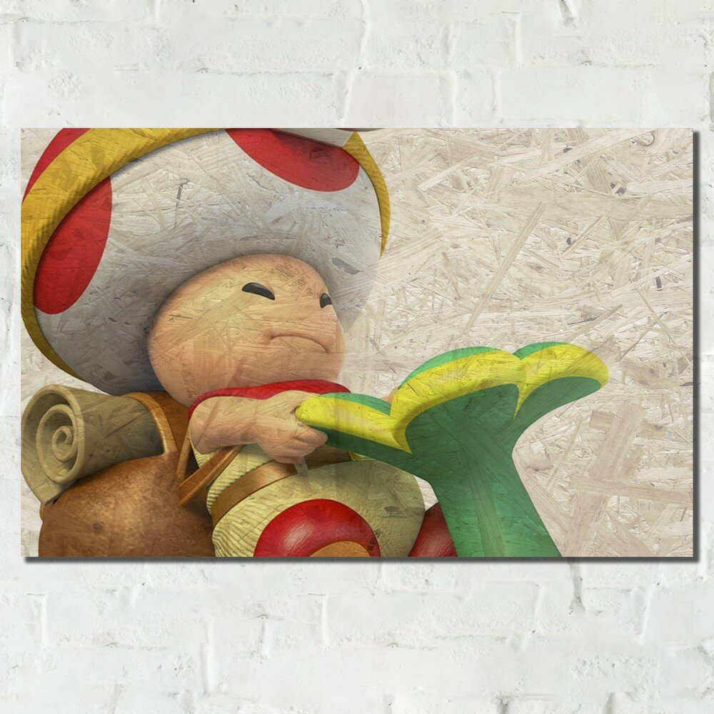 Картина интерьерная на рельефной доске ОСП Игры Captain Toad Treasure Tracker - 15093