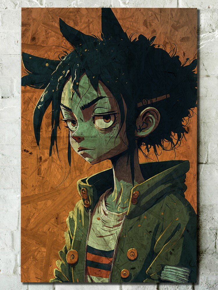 Картина интерьерная на рельефной доске ОСП Gorillaz (Горилаз, музыка, alternative, хип - 17107