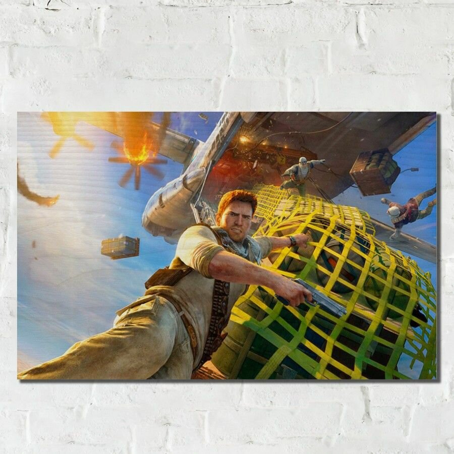 Картина интерьерная на дереве игра Uncharted Натан Дрейк Коллекция - 12101