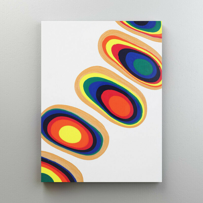 Интерьерная картина на холсте "Срез радужных камешков" размер 22x30 см