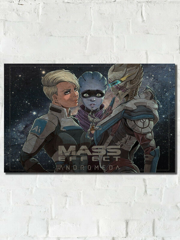 Картина интерьерная на рельефной доске ОСП игра Mass effect andromeda (PS, Xbox, PC, Switch) - 9764