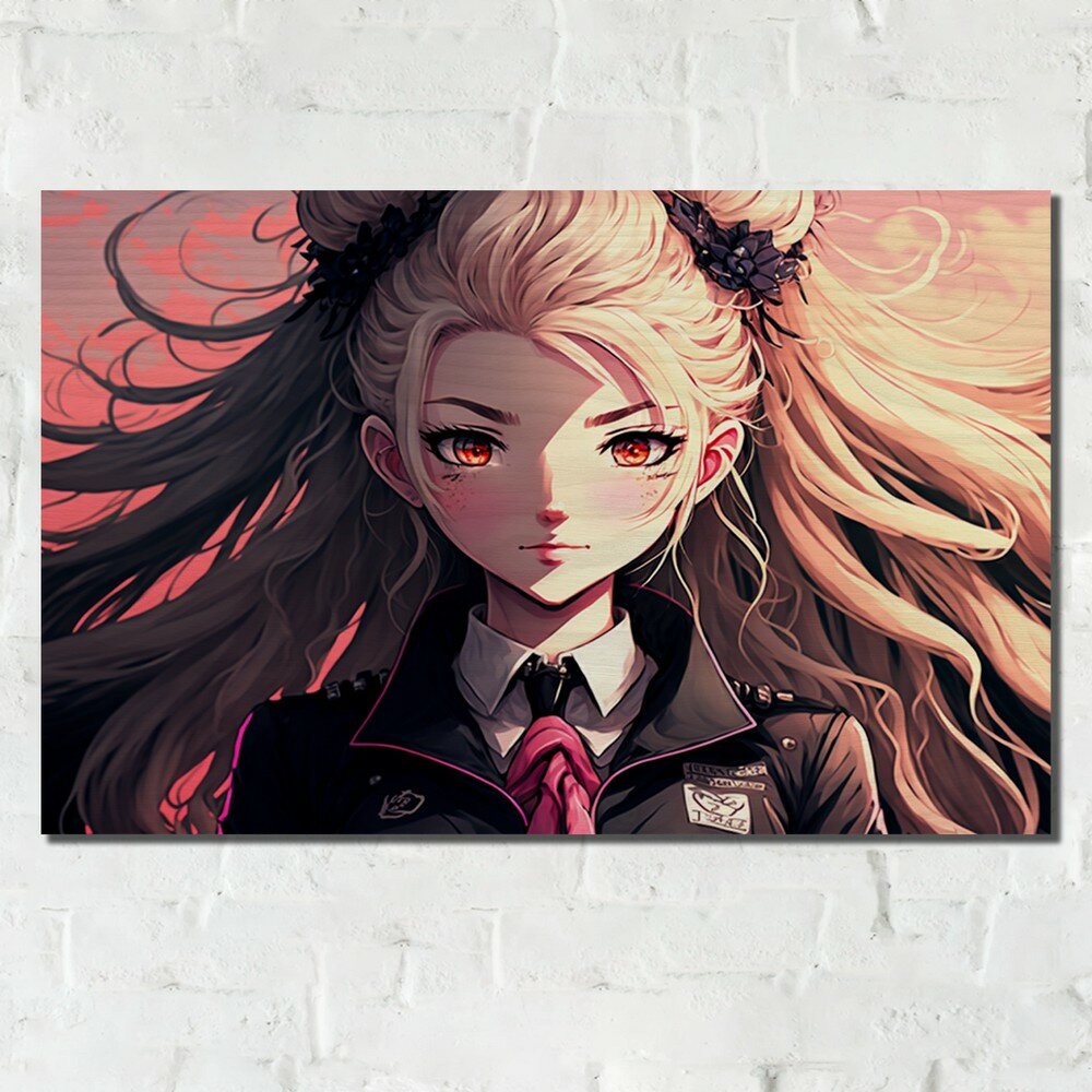 Картина интерьерная на дереве аниме данганронпа - 7038