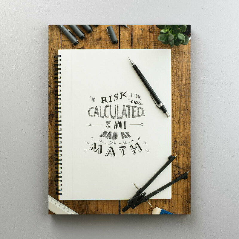 Интерьерная картина на холсте "Леттеринг - постер Математика" размер 22x30 см