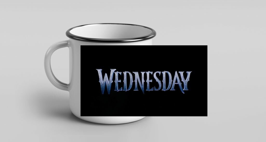 Кружка металлическая эмалированная Уэнсдей, Wednesday №12