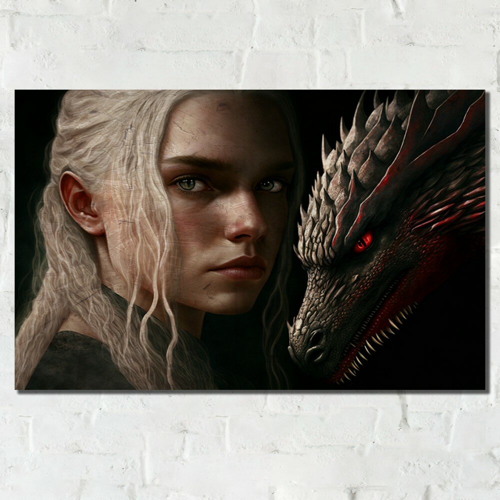 Картина интерьерная на рельефной доске ОСП сериалы дом дракона - 7037