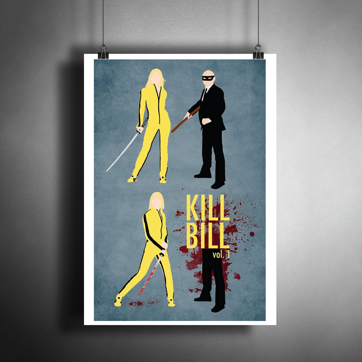 Постер плакат для интерьера "Тарантино: Убить Билла. Kill Bill: Vol. 1. Актриса Ума Турман"/ A3 (297 x 420 мм)