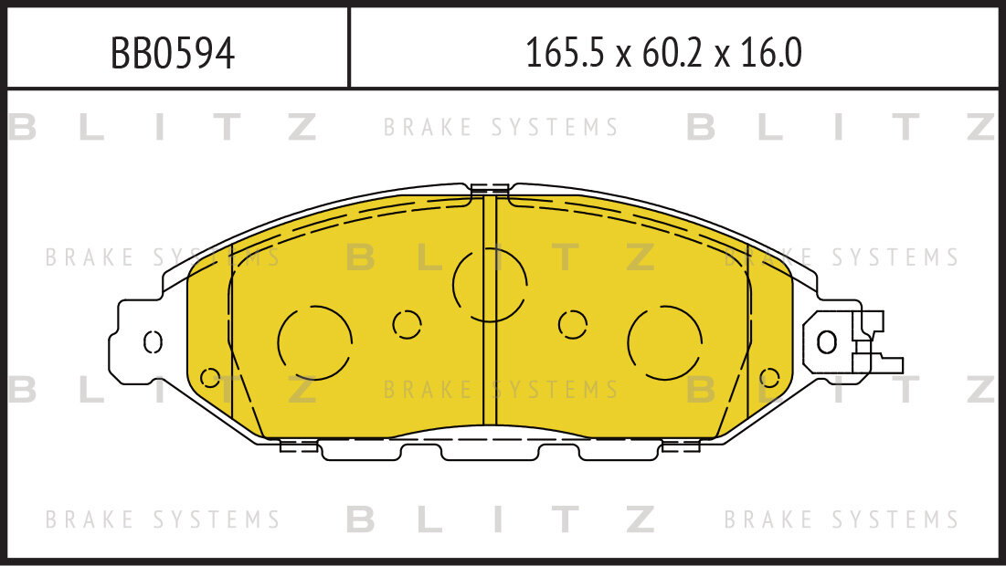 Blitz колодки тормозные дисковые передние bb0594