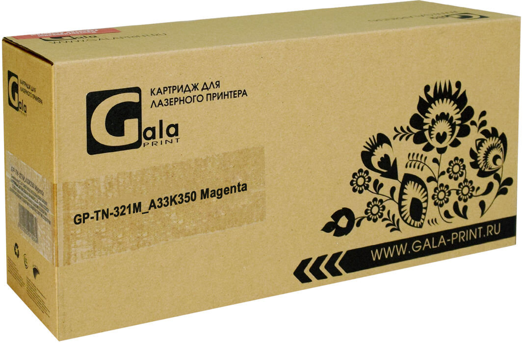 Тонер-туба GP-TN-321M (A33K350) для принтеров Konica-Minolta bizhub C224/C284/C364 Magenta 25000 копий GalaPrint