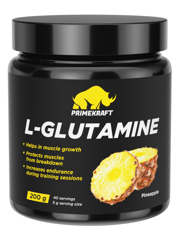 Prime Kraft L-Glutamine, Ананасовый L-Глютамин 200 г