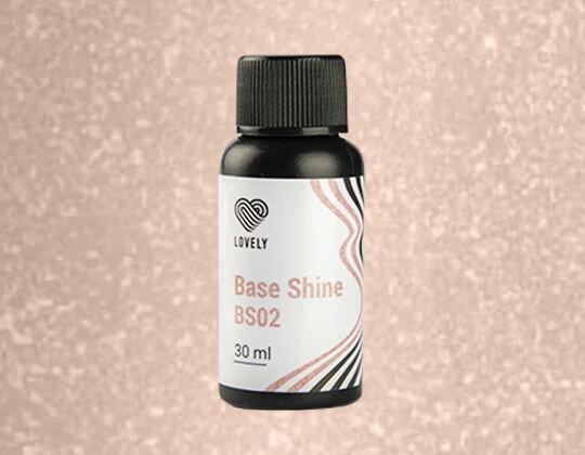 База камуфлирующая с шиммером Lovely, оттенок розовый BS02, 30 ml