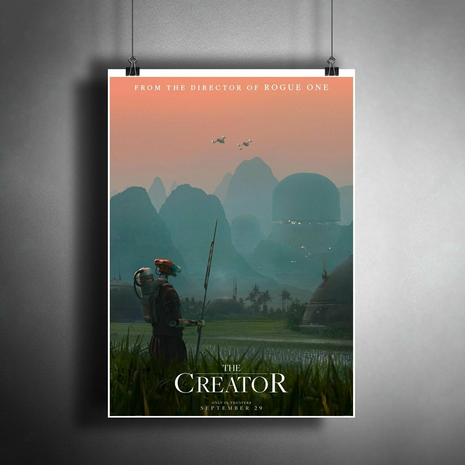 Постер плакат для интерьера "Фильм: Создатель (The Creator)" / Декор дома, офиса, комнаты, квартиры, детской A3 (297 x 420 мм)