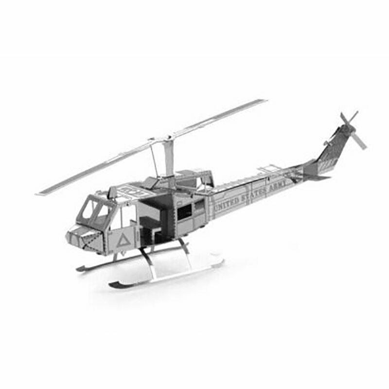 Вертолёт UH-1 "Ирокез", 10 см, металлический конструктор, Metal Earth