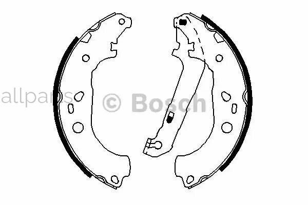 BOSCH 0986487696 Колодки торм. бараб.[228x42]