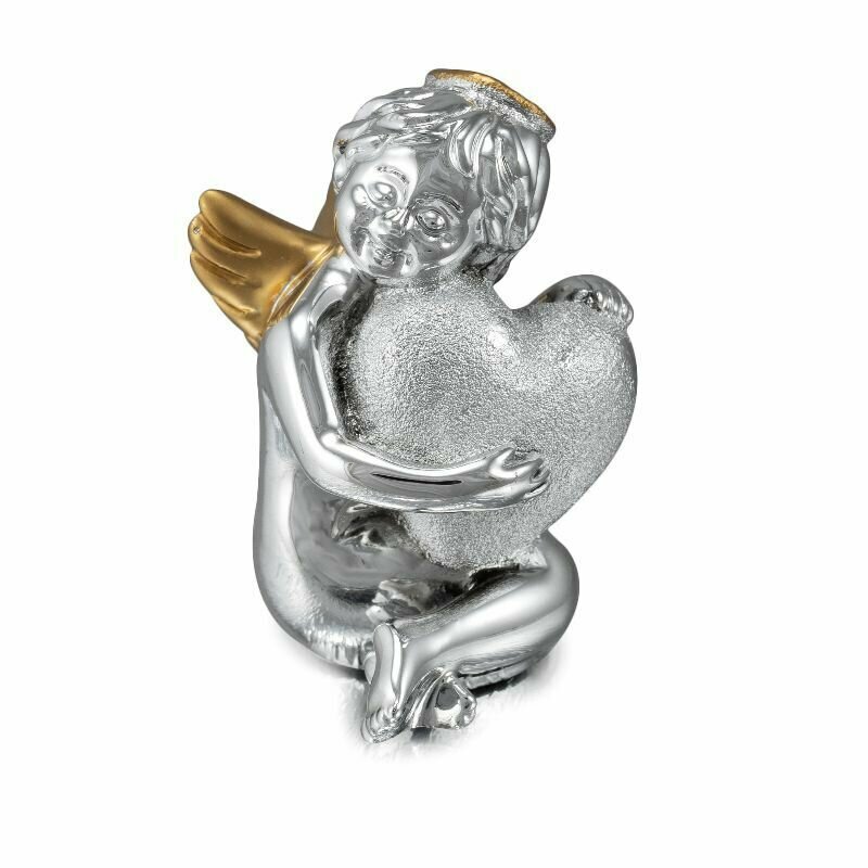 Статуэтка "Ангел с сердцем" / с серебрением / 6 см / Италия / Giovinarte / 1908